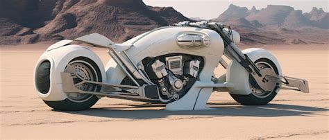 Premium Ai Image Vehicle Photo Of A Desert Hover Cycle Minimal Design In A Style Of Raider