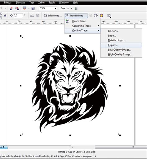 Cara Merubah Gambar Atau Bitmap Menjadi Vektor Di Corel Draw Karya