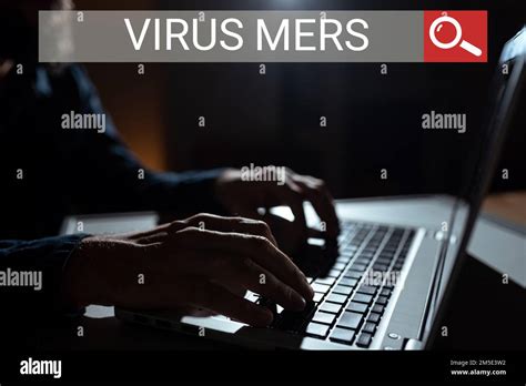 Conceptual Display Virus Mers Internet Concept Viral Respiratory
