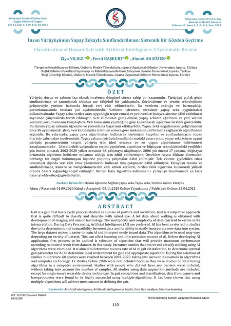 PDF Classification Of Human Gait With Artificial Intelligence A Systematic Review