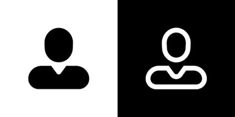 Premium Vector User Icon Fill And Outline Shapes Vector Illustration