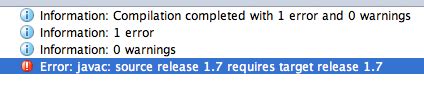 Java IDEA Javac Source Release 1 7 Requires Target Release 1 7