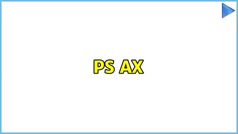 Ps Ax 3 Solutions Youtube