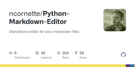 GitHub Ncornette Python Markdown Editor Standalone Editor For Your Markdown Files
