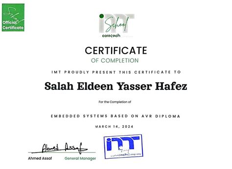 Salah Eldeen Y On Linkedin Avrembeddedsystems Avr Imt Diplomagraduate Embeddedtechnology