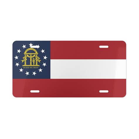Flag Of Georgia Vanity License Plate Georgia State Flag Decor Georgia