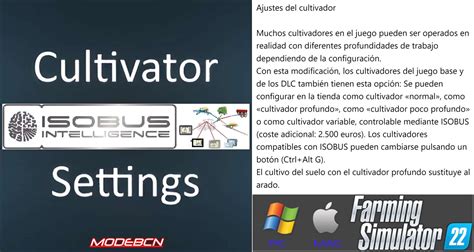 Fs22 Cultivator Settings Espanol V1 0 0 3 Farming Simulator 19 17 15 Mod