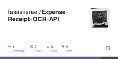 GitHub Fasasiisrael Expense Receipt OCR API