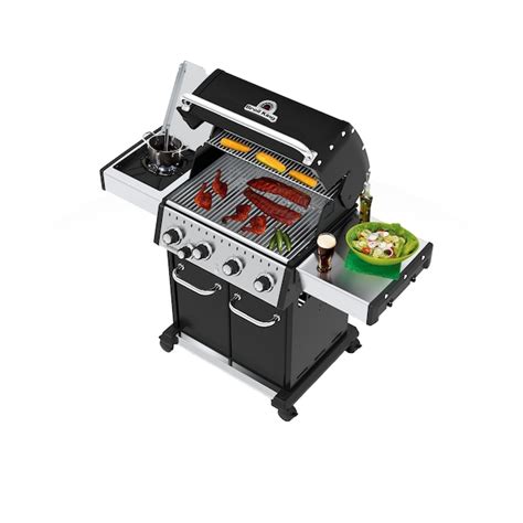 Broil King Baron 440 Pro Black 4 Burner Liquid Propane Gas Grill With 1