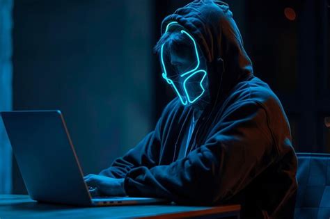 Hacker Holding Laptop Photo Premium Ai Generated Image