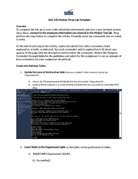 DAD 220 Module Three Lab Once There Connect To The Employee Information You Entered In The