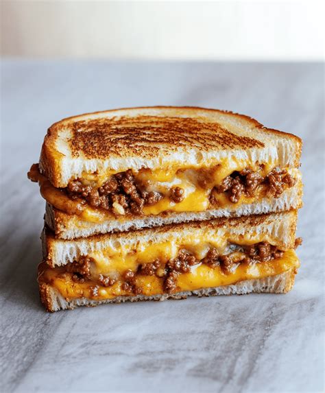 Ground Beef Grilled Cheese Sandwich Recipe