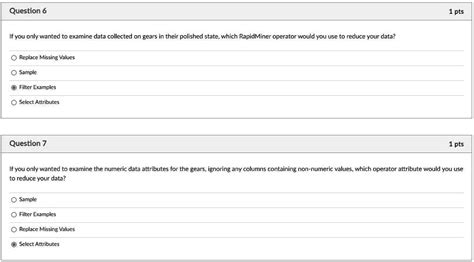 Question 6 1 Pts Ifyou Only Wanted To Examine Data Collected On Gears