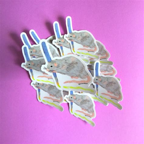 Artist Rat Sticker Cute Rat Sticker Pet Rat Sticker Rat Lover T