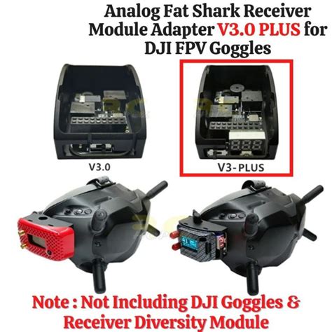 Analog Fat Shark Receiver Module Adapter V3 0 Plus 5 8g Rx Port Low Voltage Alarm For Dji Fpv