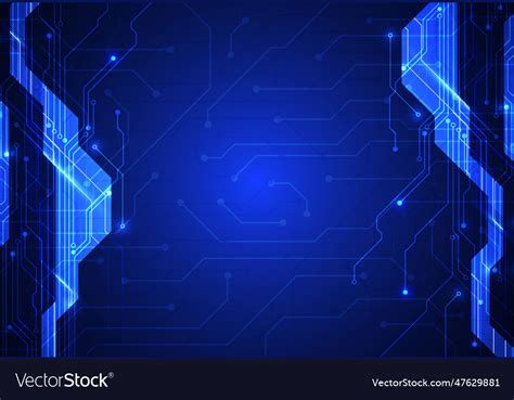 Abstract Background With Technology Circuit Board Vector Image