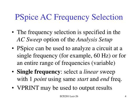 ppt ac pspice analysis 7 9 powerpoint presentation free download