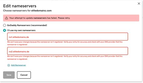Dns Unable To Use Our Powerdns Nameservers With Godaddy Domains