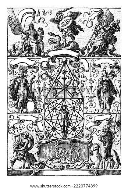 Circle Stands Naked Figure Covered Network Stock Illustration Shutterstock