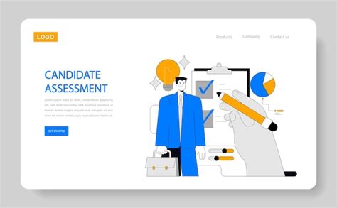 Premium Vector Recruiting Candidates Concept Website Interface