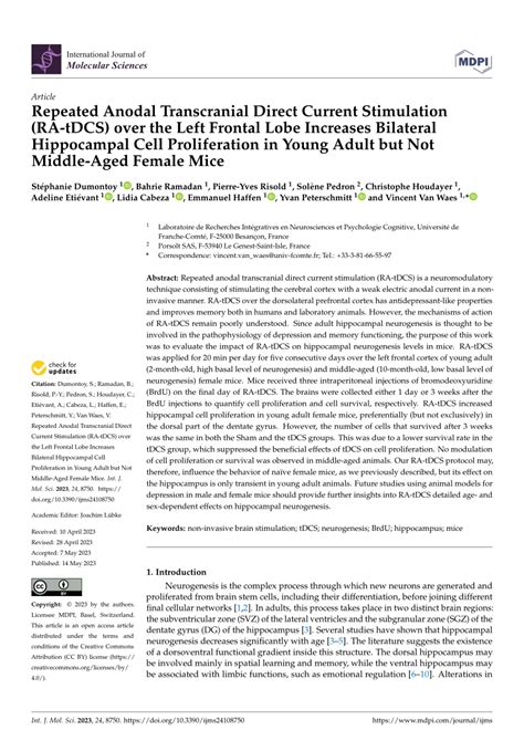 Pdf Repeated Anodal Transcranial Direct Current Stimulation Ra Tdcs Over The Left Frontal