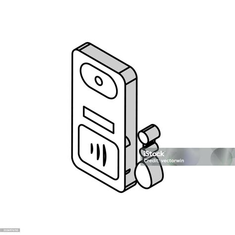 인터콤 비접촉식 아이소 메트릭 아이콘 벡터 일러스트 레이 션 구내전화에 대한 스톡 벡터 아트 및 기타 이미지 구내전화 근거리 무선 통신 글라우코미터 Istock
