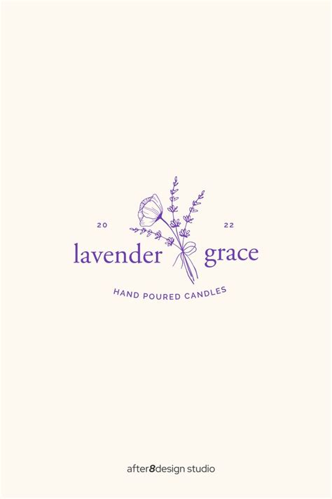 Floral Logo For Lavender Grace Candle Shop Candle Shop Branding