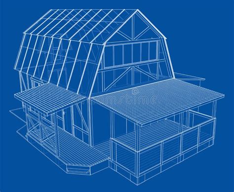House Sketch Vector Rendering Of 3d Stock Vector Illustration Of Home Blueprint 136248251
