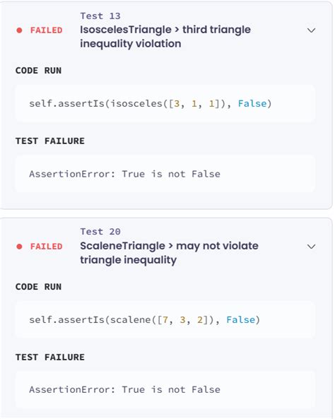 Python Getting The Wrong Output For Exercism Triangle Problem Stack