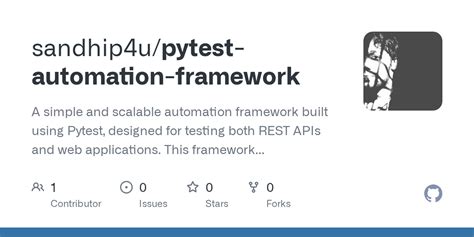 Github Sandhip4upytest Automation Framework A Simple And Scalable