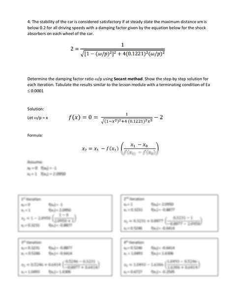 SOLUTION Secant Method Studypool