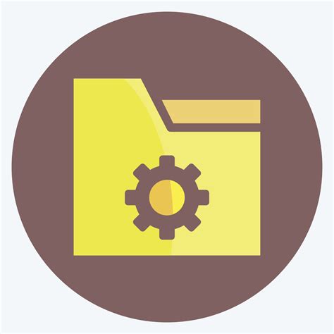 Icon Folder Settings Suitable For User Interface Symbol Flat Style Simple Design Editable