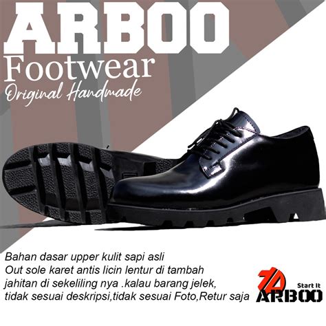 Jual Sepatu Pdh Tni Sepatu Pdh Polri Sepatu Pdh Pria Sepatu Pdh Security Kulit Asli Kilap Sol