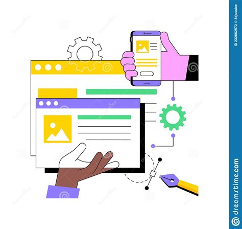 Responsive Web Design Abstract Concept Vector Illustration Stock