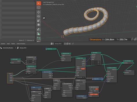Geo Nodes Distributing Increasingly More Points Along A Curve Modeling Blender Artists Community