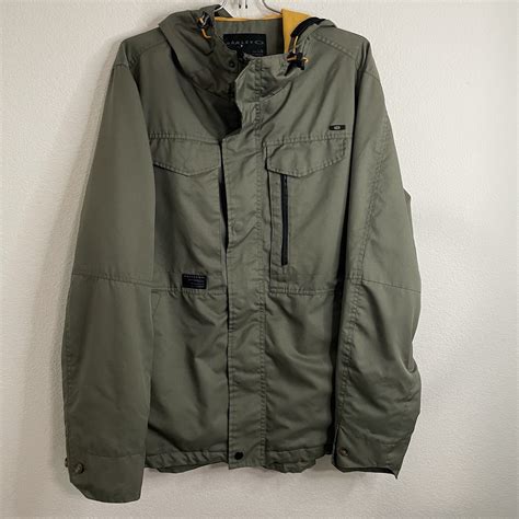 Rare Oakley Hydrofree Rain Jacket Olive Green Full Zi Gem