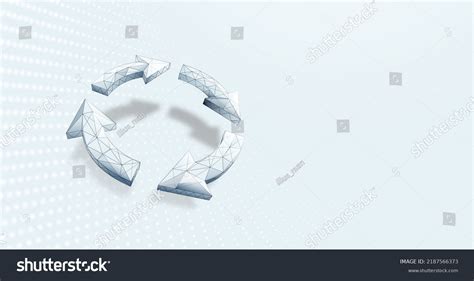 White Circle Arrows Life Cycle Recycle Stock Vector Royalty Free 2187566373 Shutterstock