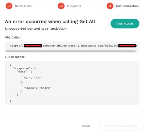 An Error Occurred When Calling Get All Unsupported Content Type Text