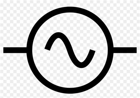 Alternating Current Symbol Wire Ac Power Supply Symbol Clipart