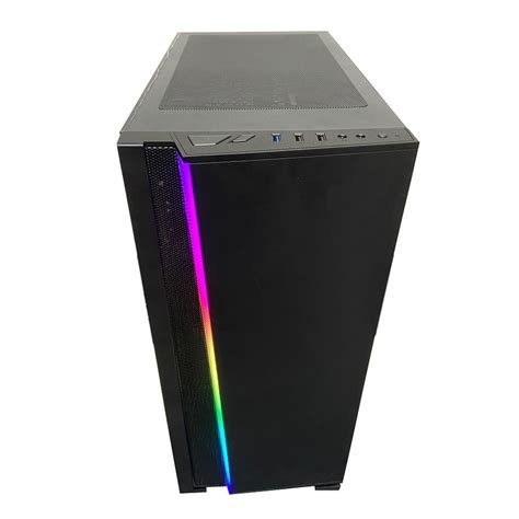 Atx Itx Computer Cabinet Rgb Time Tunnel Full Tower Glass Pc Case 36cm