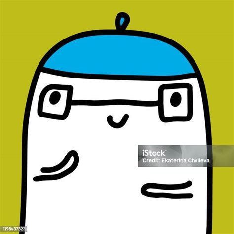 만화 만화 스타일의 아바타 로고에 안경 손으로 그려진 벡터 일러스트에 남자 가까운에 대한 스톡 벡터 아트 및 기타 이미지 가까운 개념 귀여운 Istock