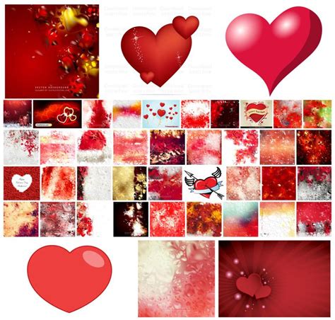 Chic Harmony Red Heart Texture Symphony 123freevectors