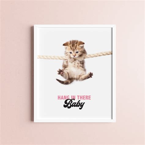 Hang In There Motivation Poster Etsy