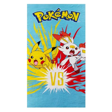 Pokemon Pikachu Vs Scorbunny Towel