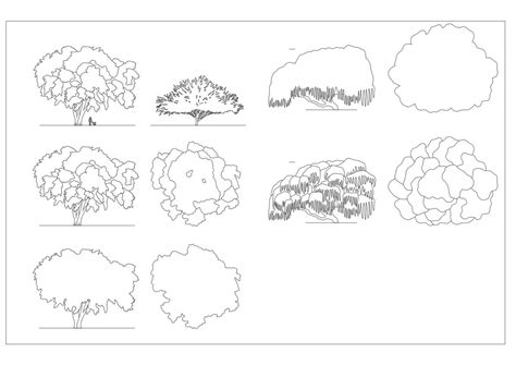 Ultimate Tree Collection SVG Files For Architectural Plans Sections Etsy