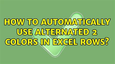 How To Make Alternating Colors In Excel Printable Templates Free