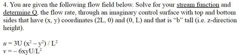 Solved You Are Given The Following Flow Field Below Chegg