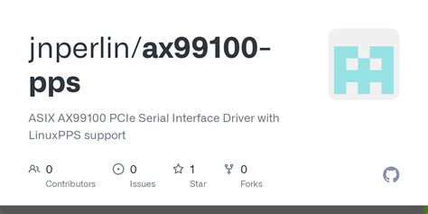 GitHub Jnperlin Ax99100 Pps ASIX AX99100 PCIe Serial Interface Driver With LinuxPPS Support