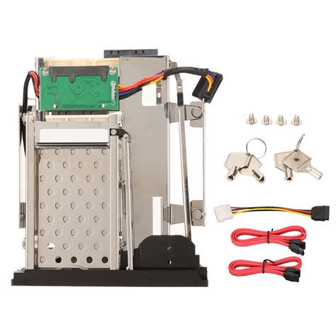 2 5in 3 5in Internal Hdd Enclosure Double Bay 6gbps Hot Swappable Good Heat Dissipation Trayless