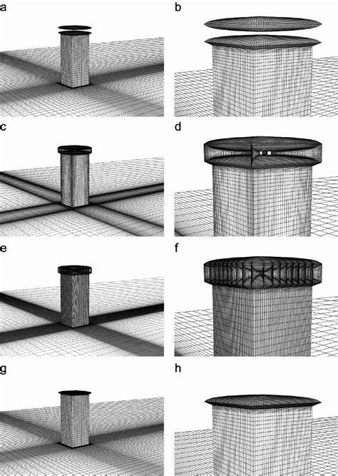 Computational Grids For The Three Different Design Configurations And